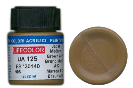 lif-UA125 Barva LifeColor UA125 mimetic japan medium brown a12 | AMB Modely