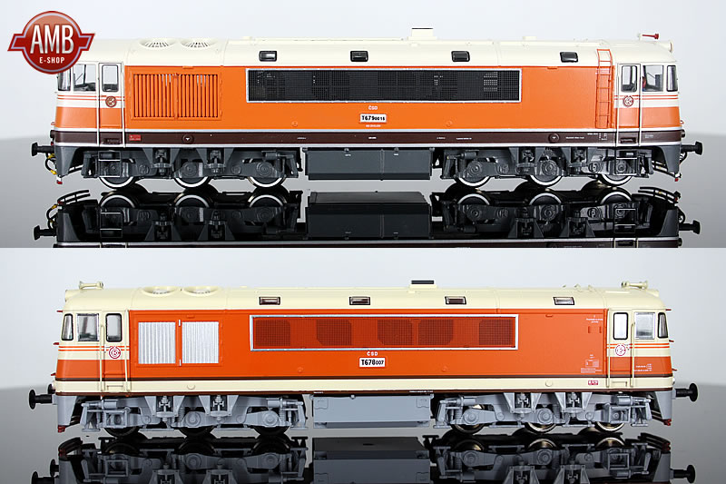 :: Srovnávací fotografie lokomotiv T678.007 MTB Model a T678.0015 IS ...